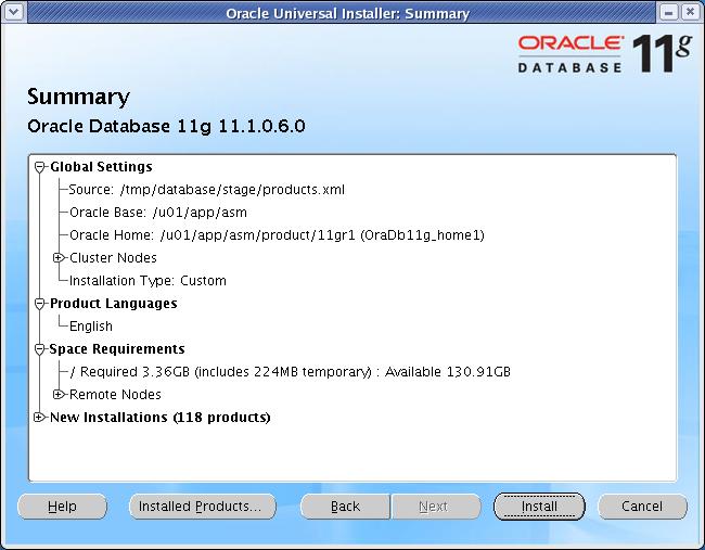 Installation of Oracle 11g RAC on Linux 11g R1