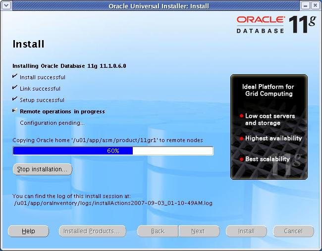 Installation of Oracle 11g RAC on Linux 11g R1